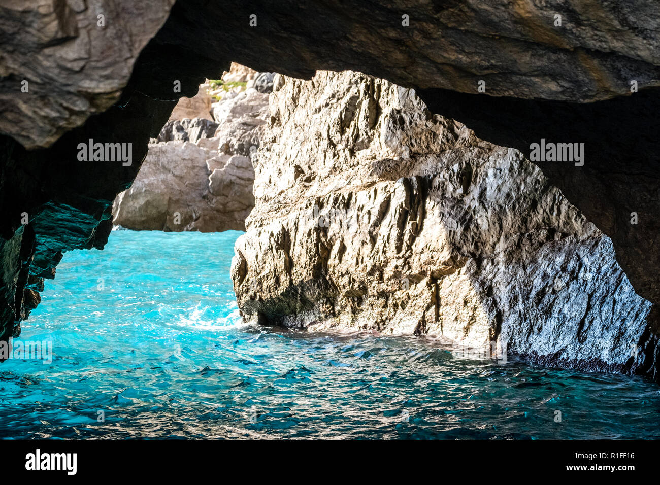 The Green Grotto (also known as The Emerald Grotto), Grotta Verde, on ...
