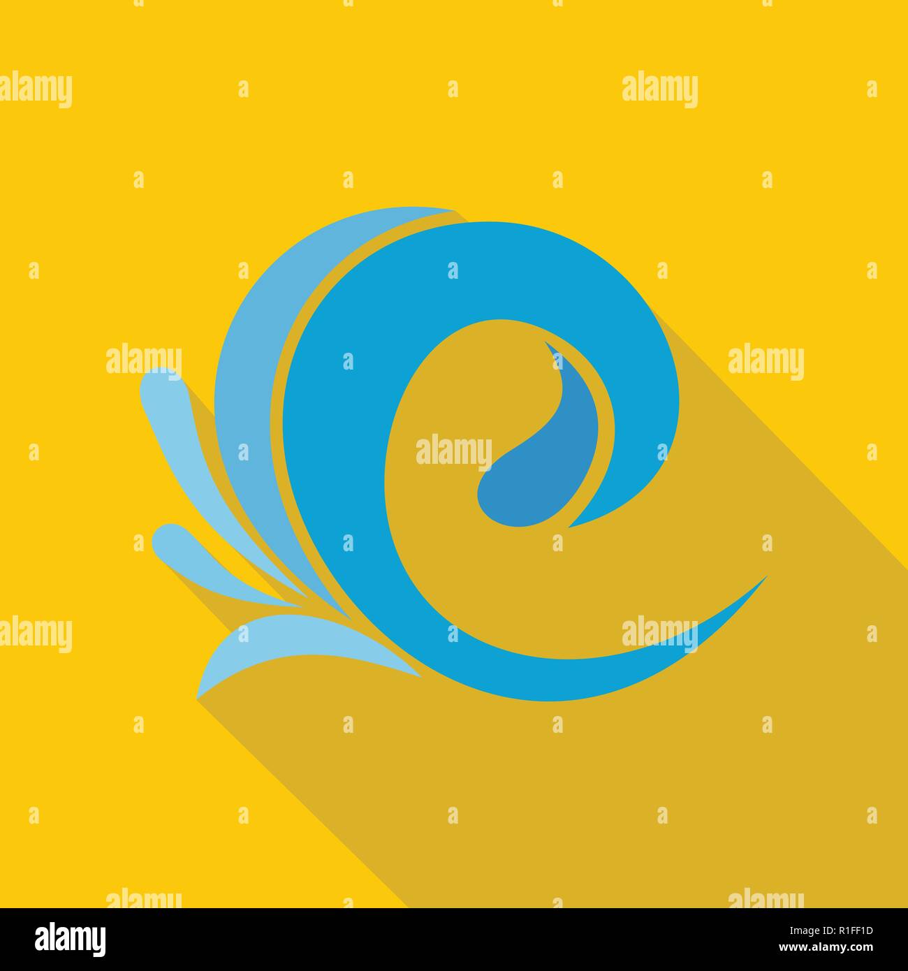 Wave tsunami icon. Flat illustration of wave tsunami vector icon for ...