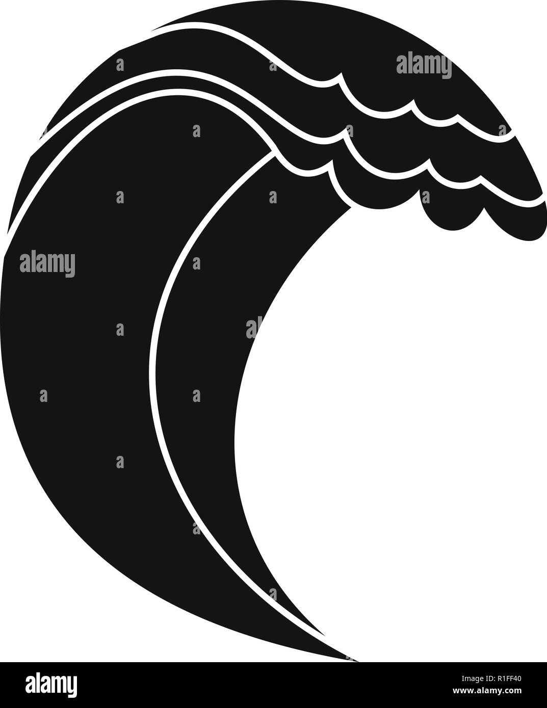 Wave icon. Simple illustration of wave vector icon for web Stock Vector ...