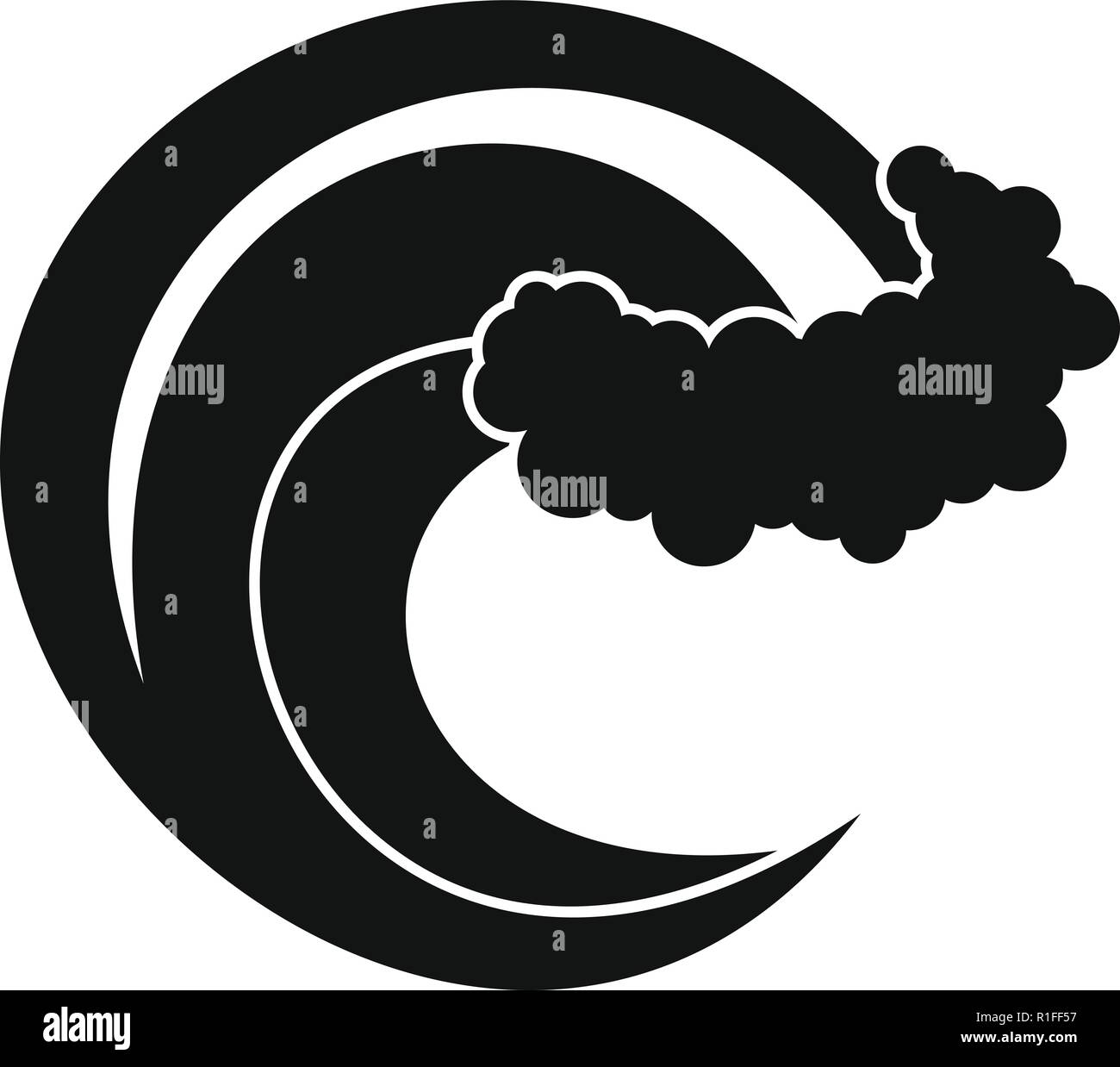 Wave storm icon. Simple illustration of wave storm vector icon for web ...