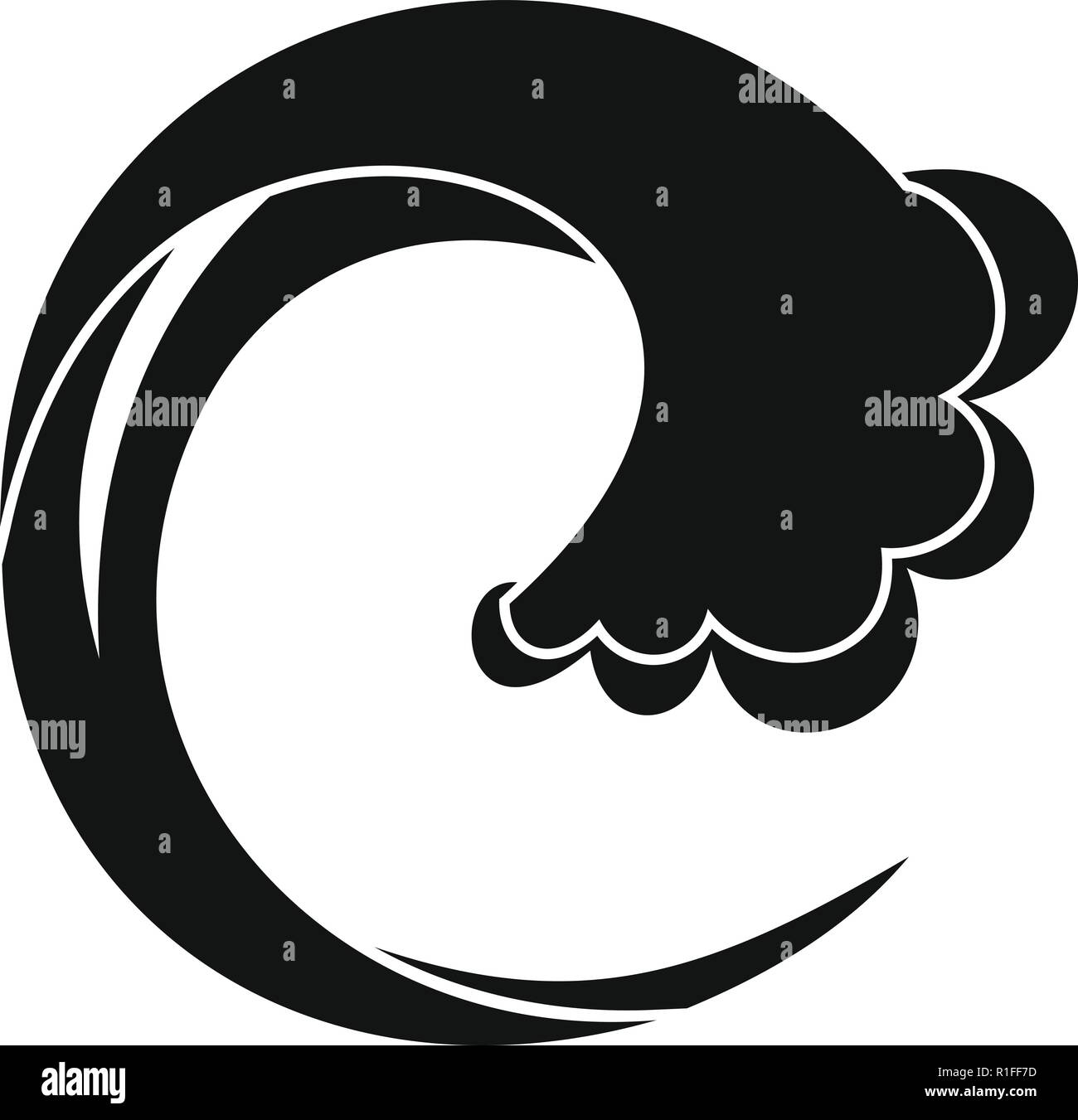 Wave water drop icon. Simple illustration of wave water drop vector ...