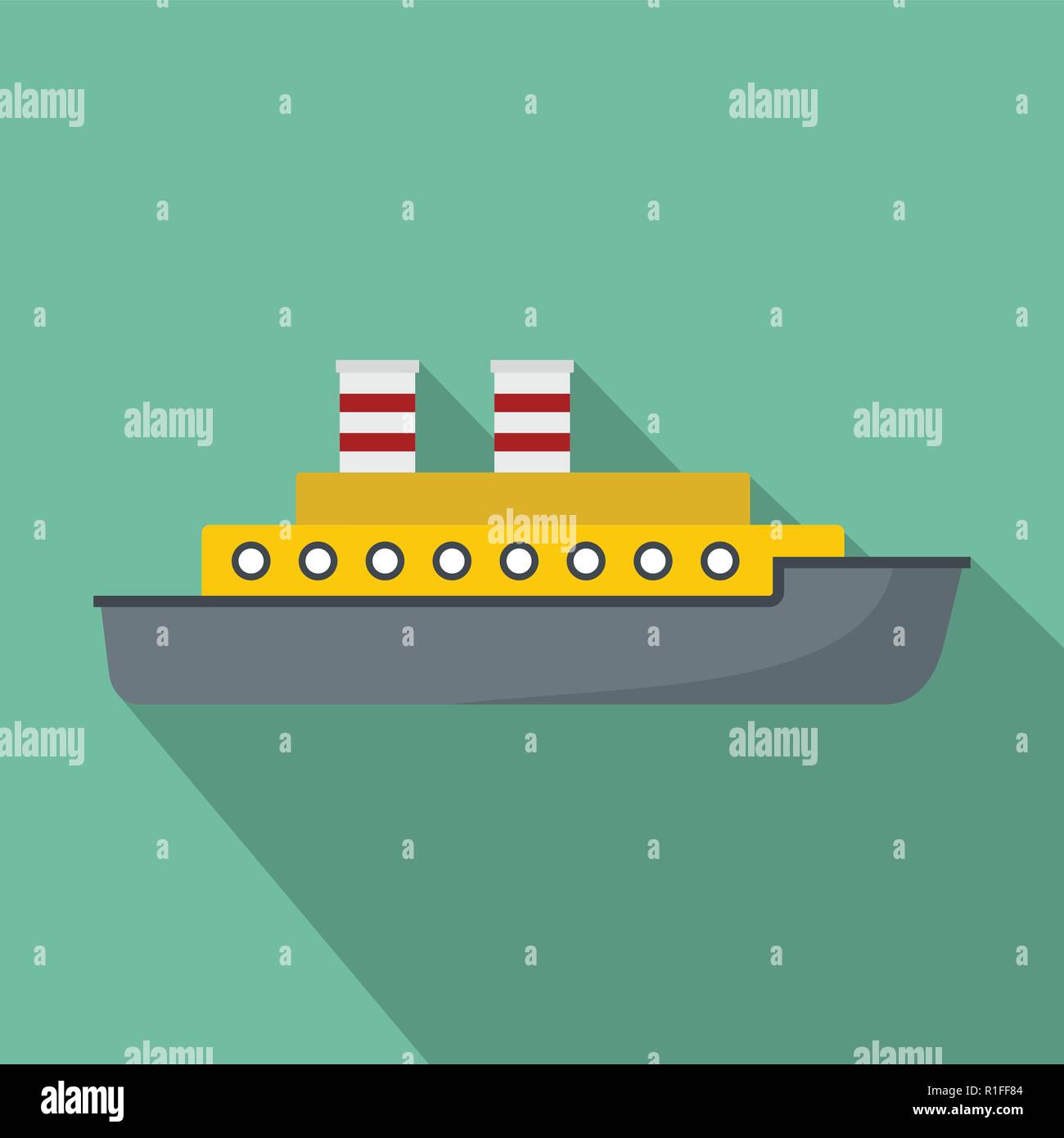 Steamship icon. Flat illustration of steamship vector icon for web ...