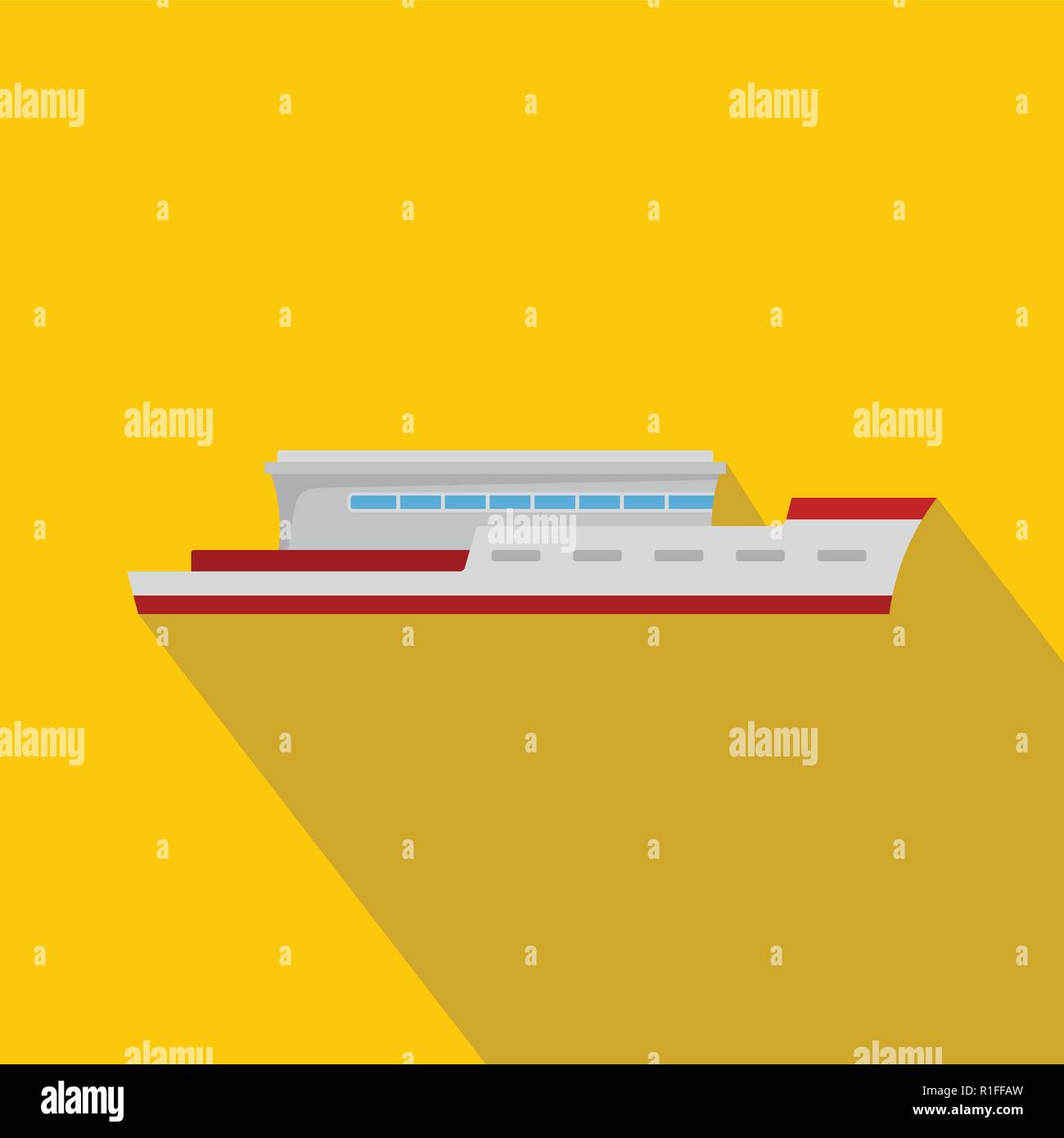 Ship river icon. Flat illustration of ship river vector icon for web ...