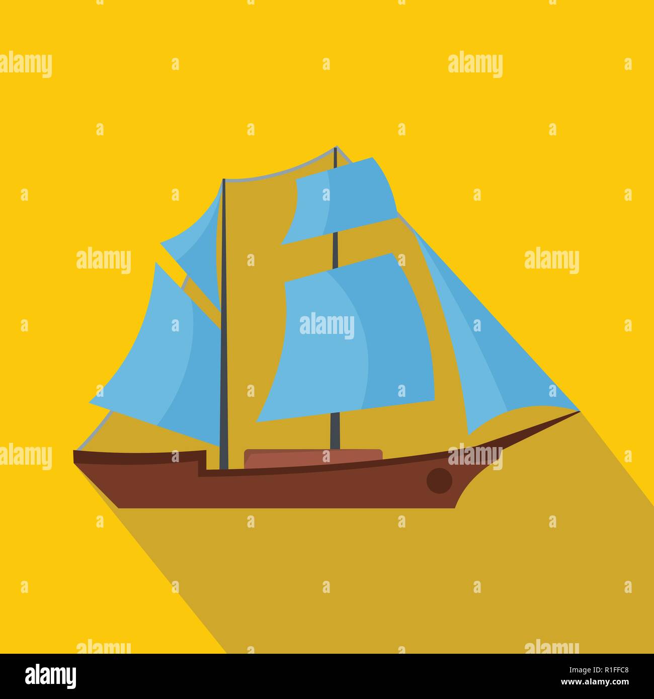 Ship excursion icon. Flat illustration of ship excursion vector icon ...