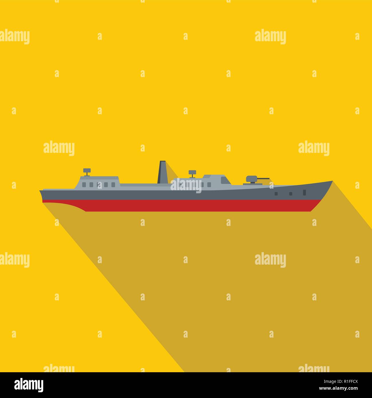 Ship combat icon. Flat illustration of ship combat vector icon for web ...