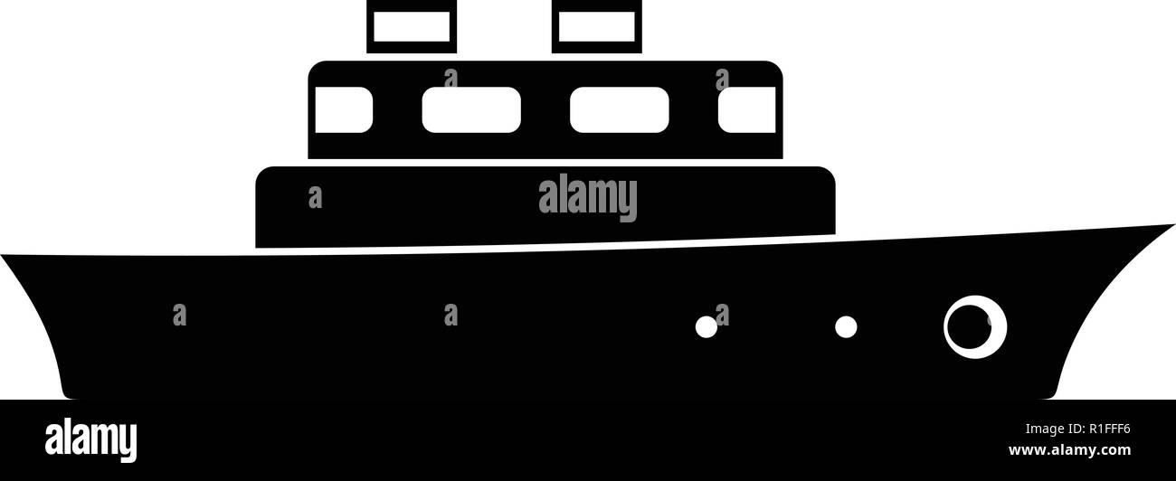 Ship ocean icon. Simple illustration of ship ocean vector icon for web ...