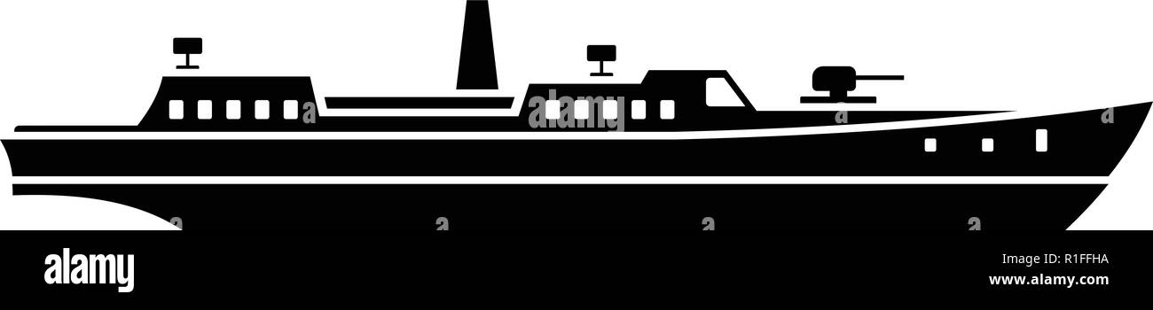 Ship combat icon. Simple illustration of ship combat vector icon for ...