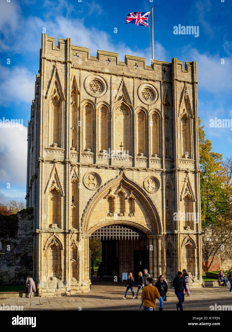 Abbey Gate Bury St Edmunds - a 14th century stone gatehouse, designed ...