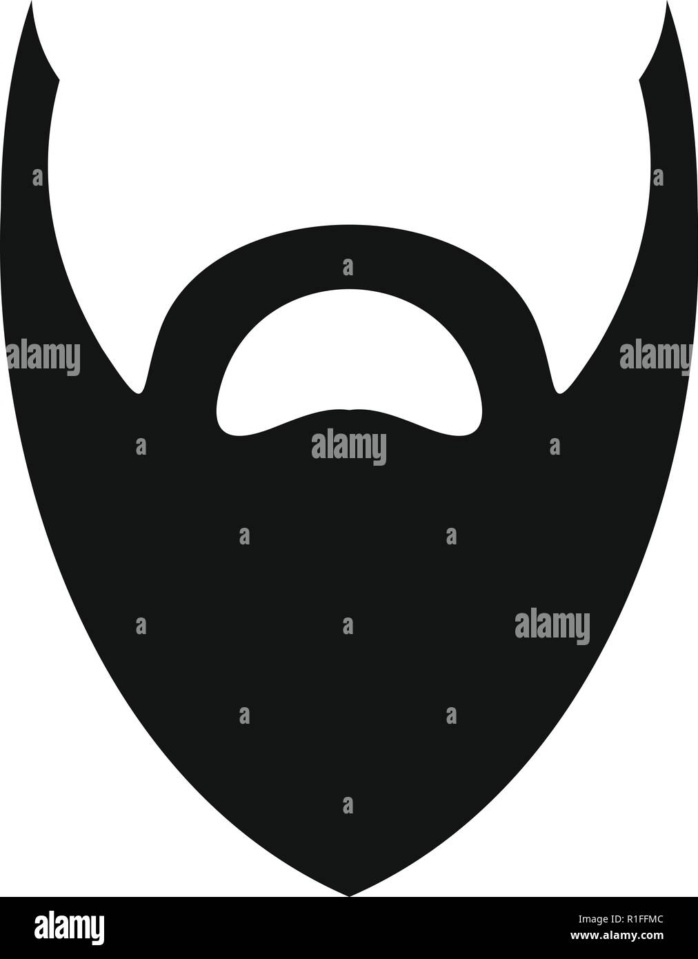 Heavy beard icon. Simple illustration of heavy beard vector icon for ...