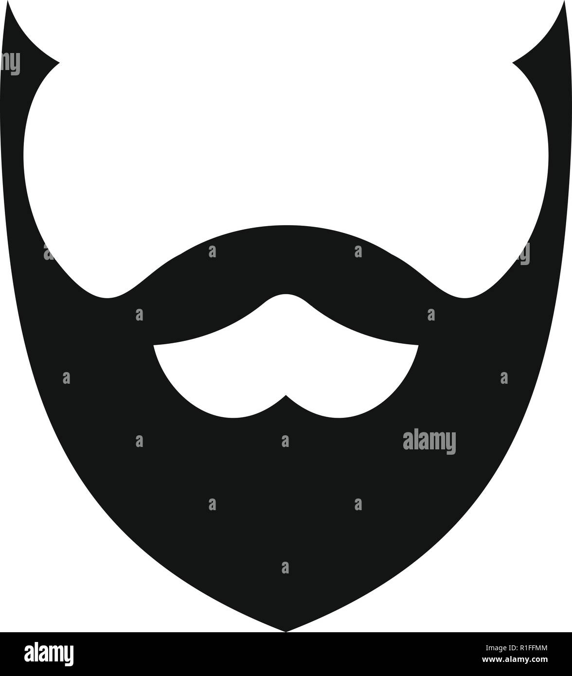 Stylish beard icon. Simple illustration of stylish beard vector icon ...