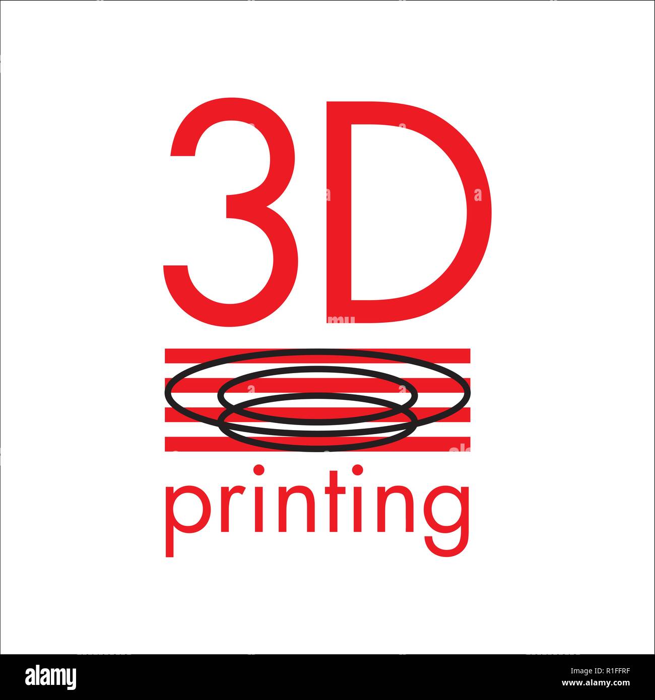 vector logo 3D printing and 3D pens Stock Vector Image & Art - Alamy