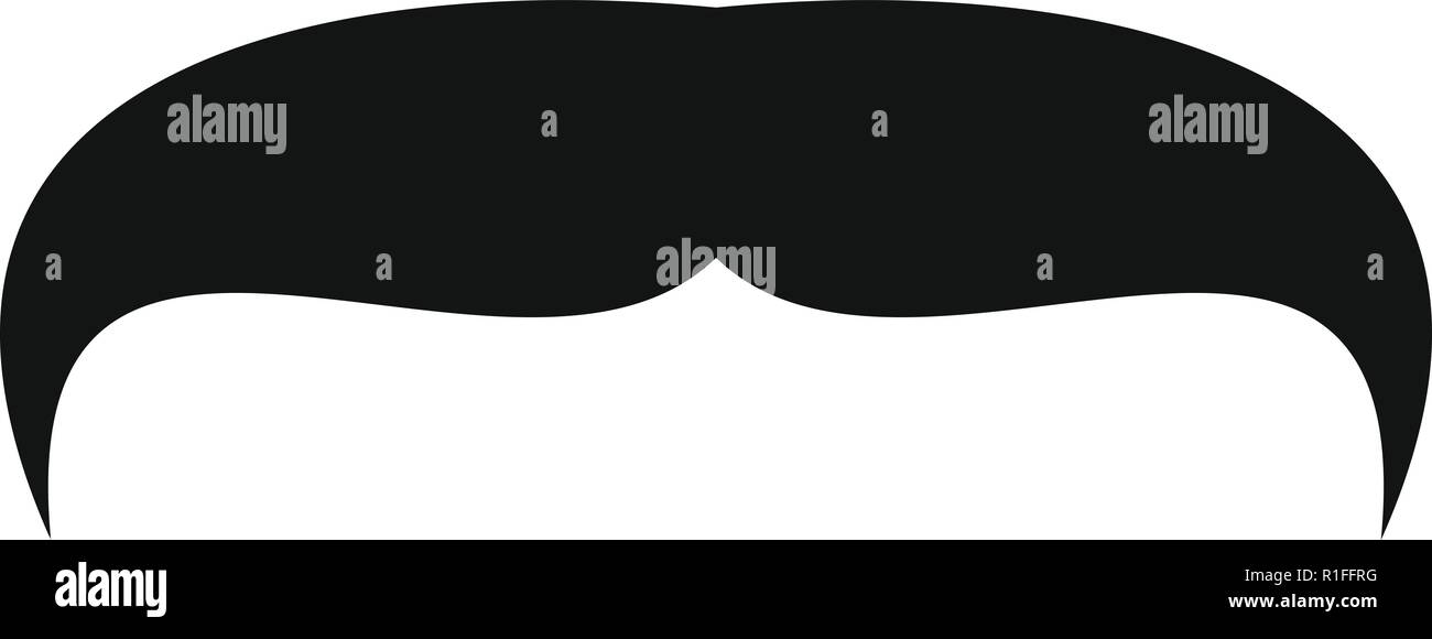 Villainous mustache icon. Simple illustration of villainous mustache ...