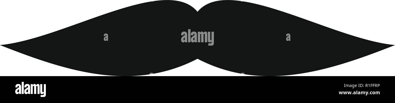 Flat mustache icon. Simple illustration of flat mustache vector icon ...