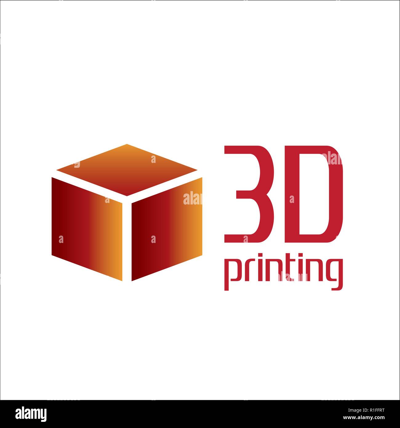 vector logo 3D printing and 3D pens Stock Vector Image & Art - Alamy