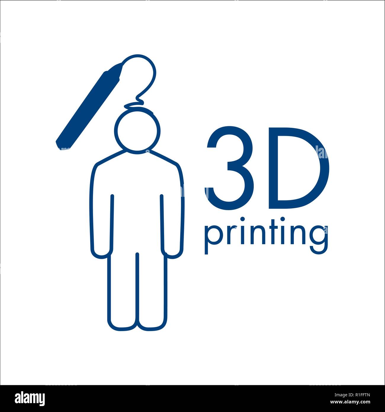 3d printing line design Stock Vector Images - Alamy