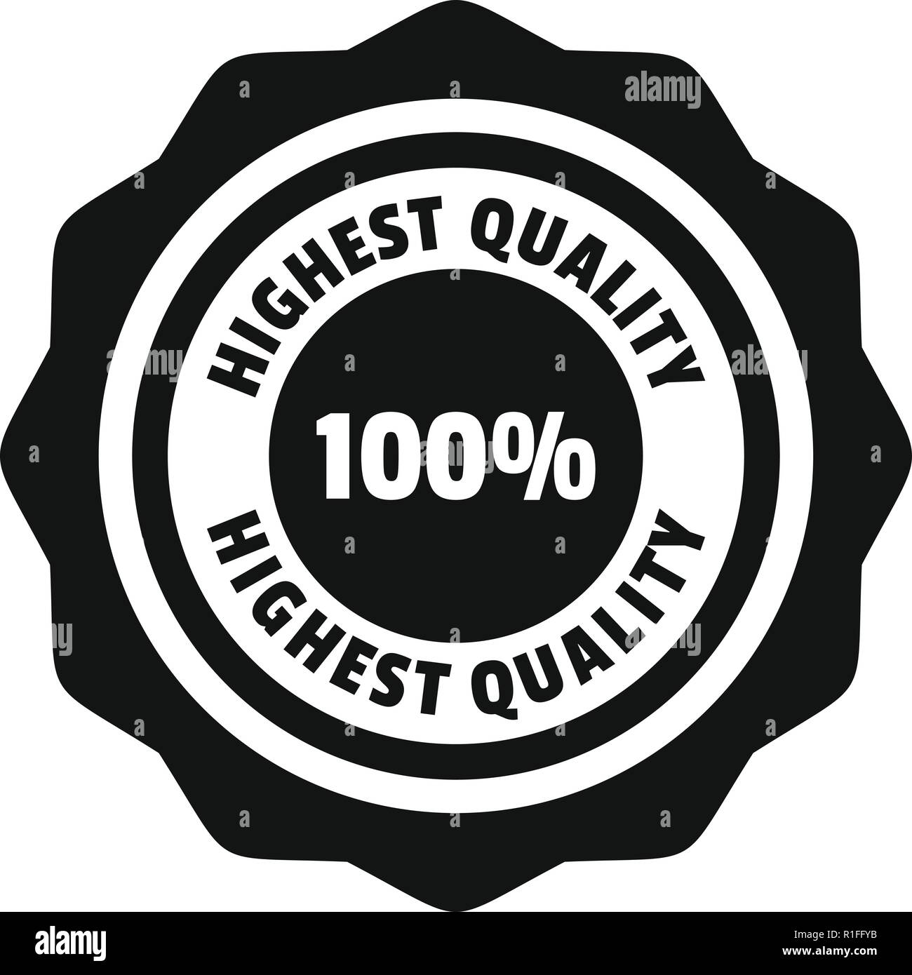 Highest quality logo. Simple illustration of highest quality vector ...