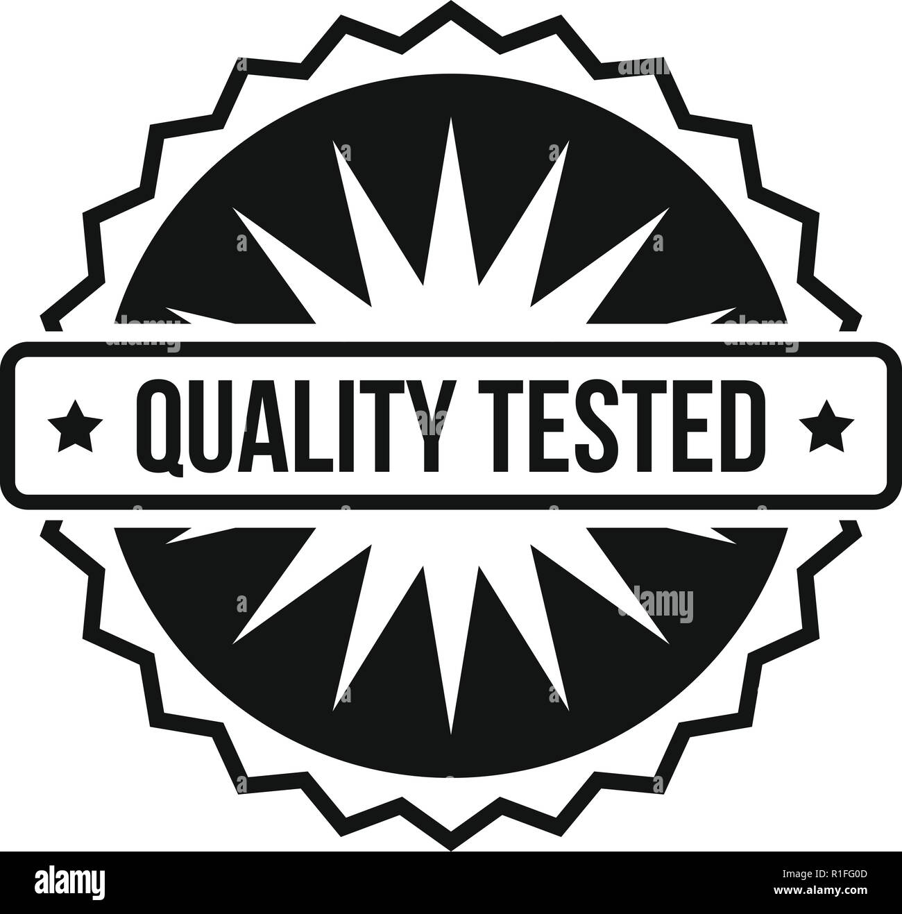 Quality tested logo. Simple illustration of quality tested vector logo ...