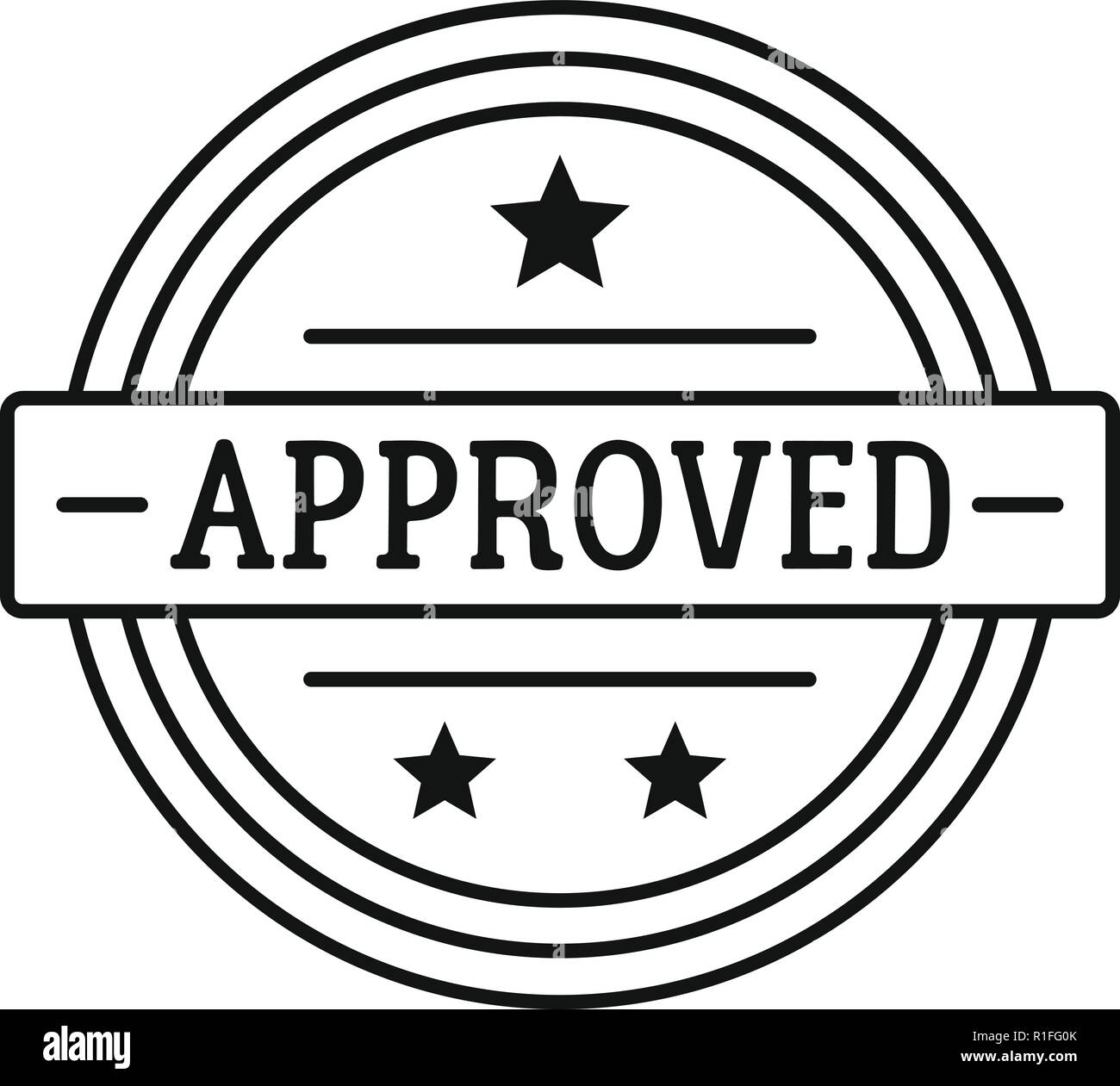 Approved logo. Simple illustration of approved vector logo for web ...