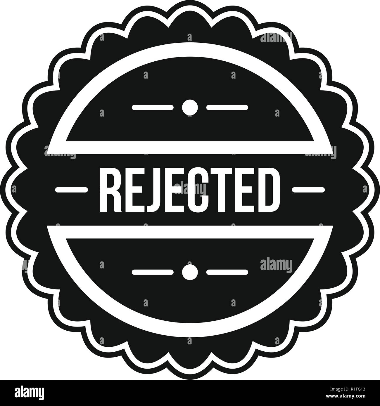 Rejected logo. Simple illustration of rejected vector logo for web ...