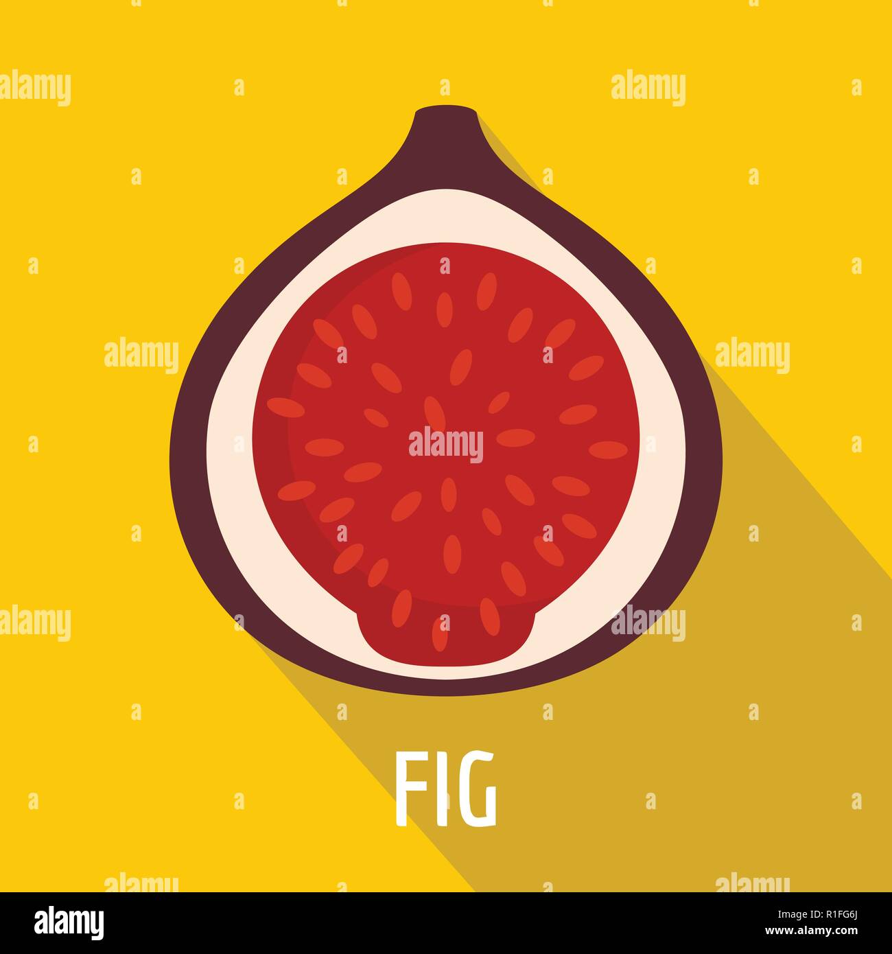 Fig icon. Flat illustration of fig vector icon for web Stock Vector ...