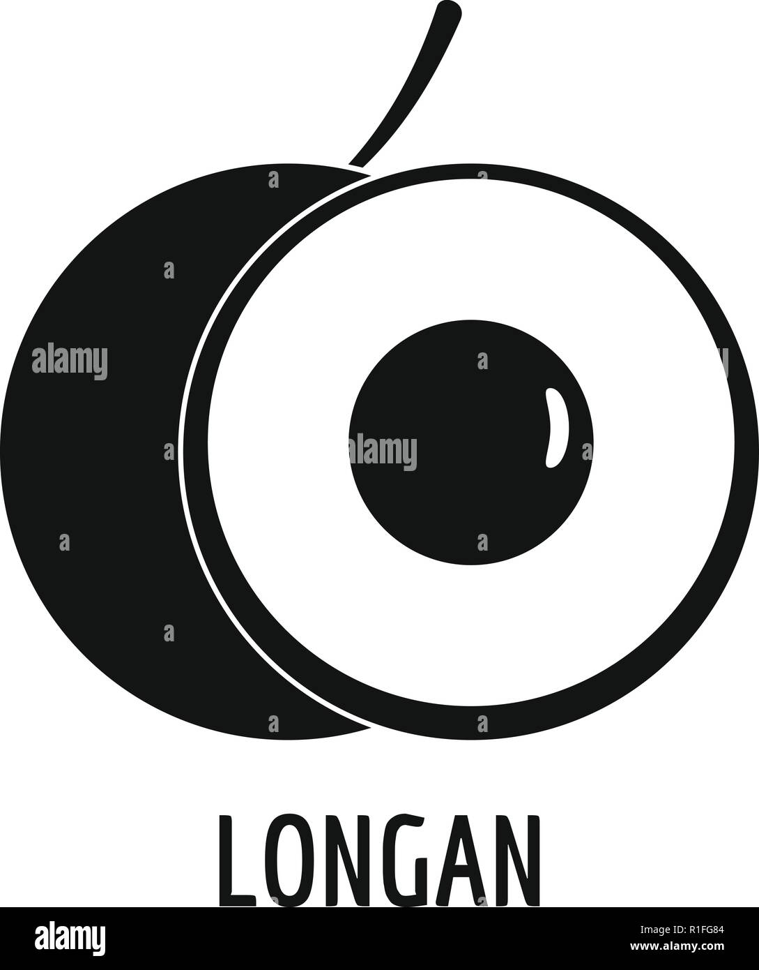 Longan icon. Simple illustration of longan vector icon for web Stock ...
