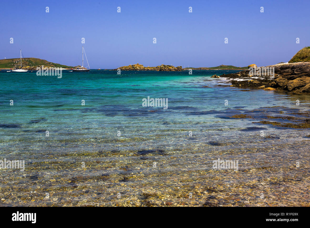 Old Grimsby Harbour, Tresco, Isles of Scilly, UK Stock Photo - Alamy