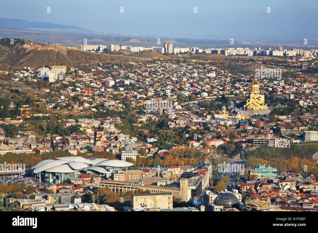 Panoramic view of Tbilisi. Georgia Stock Photo - Alamy