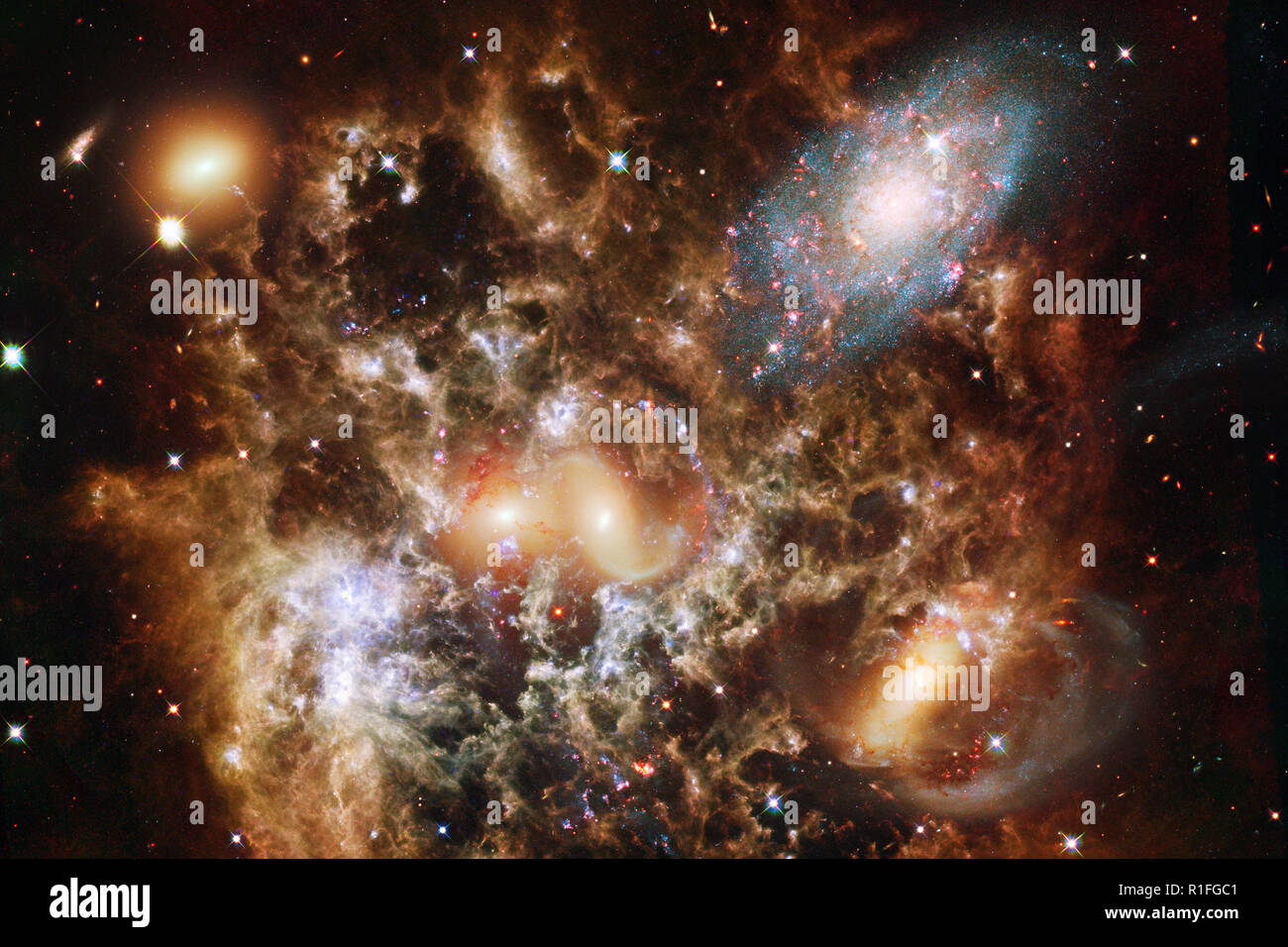 Nebulae and stars in deep space. Cosmic art, science fiction wallpaper ...