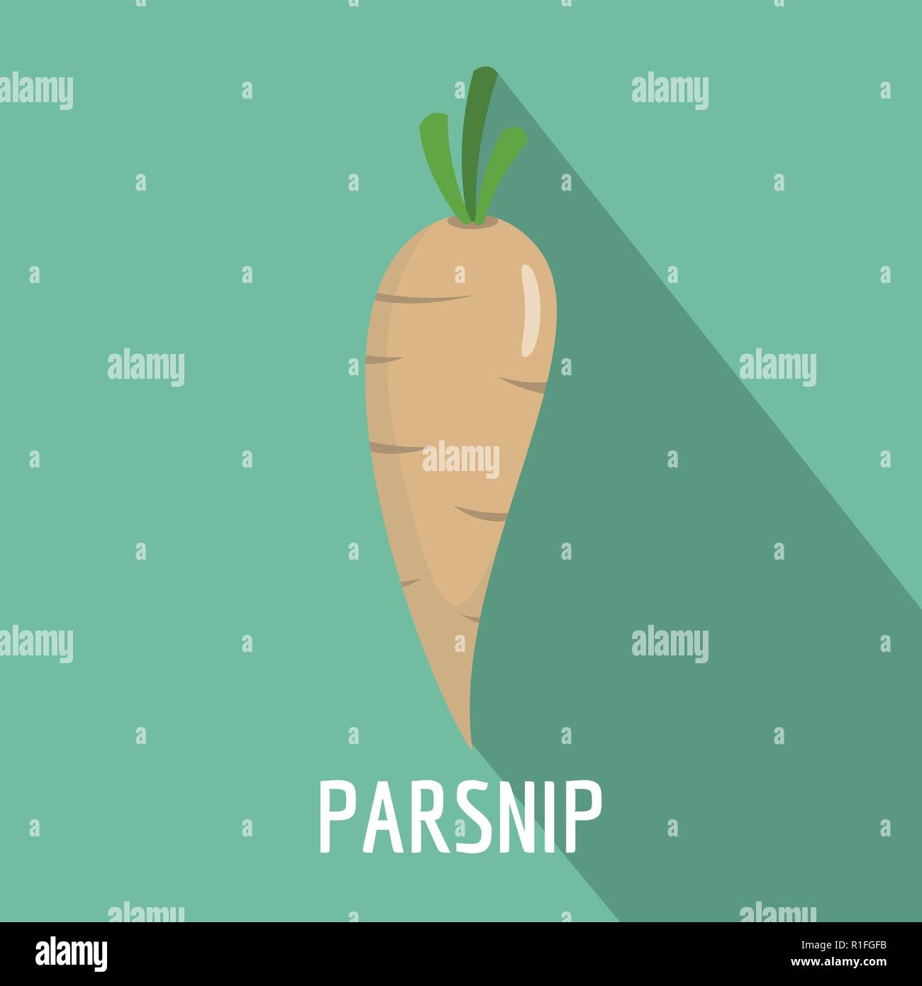 Parsnip icon. Flat illustration of parsnip vector icon for web Stock ...