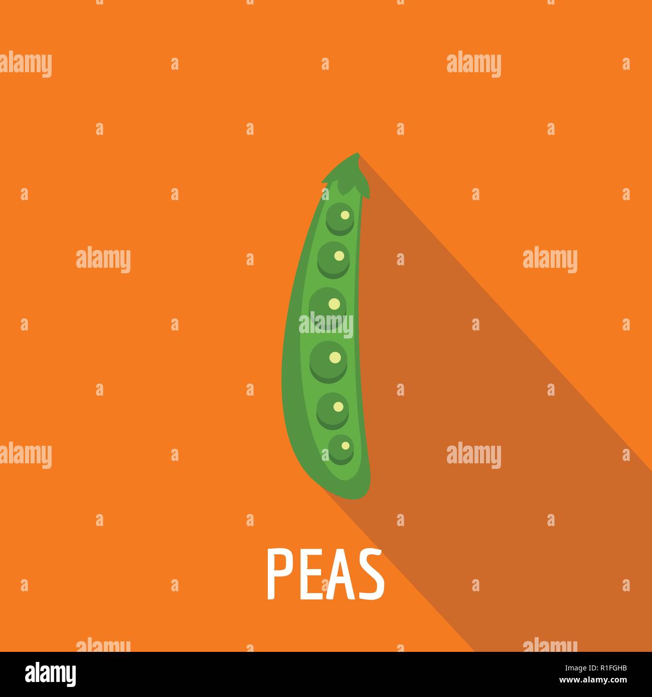 Peas icon. Flat illustration of peas vector icon for web Stock Vector ...