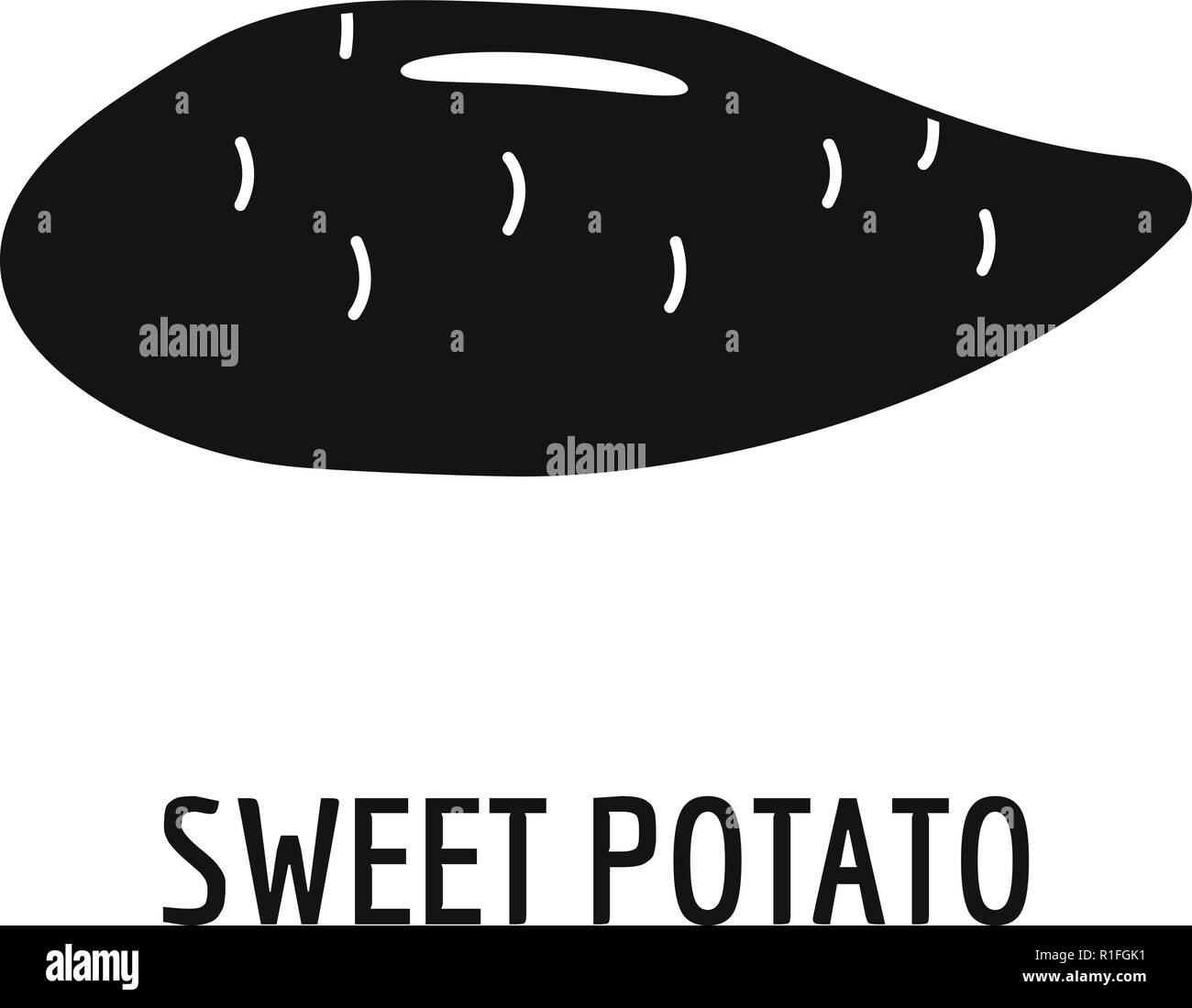 Sweet potato icon. Simple illustration of sweet potato vector icon for ...