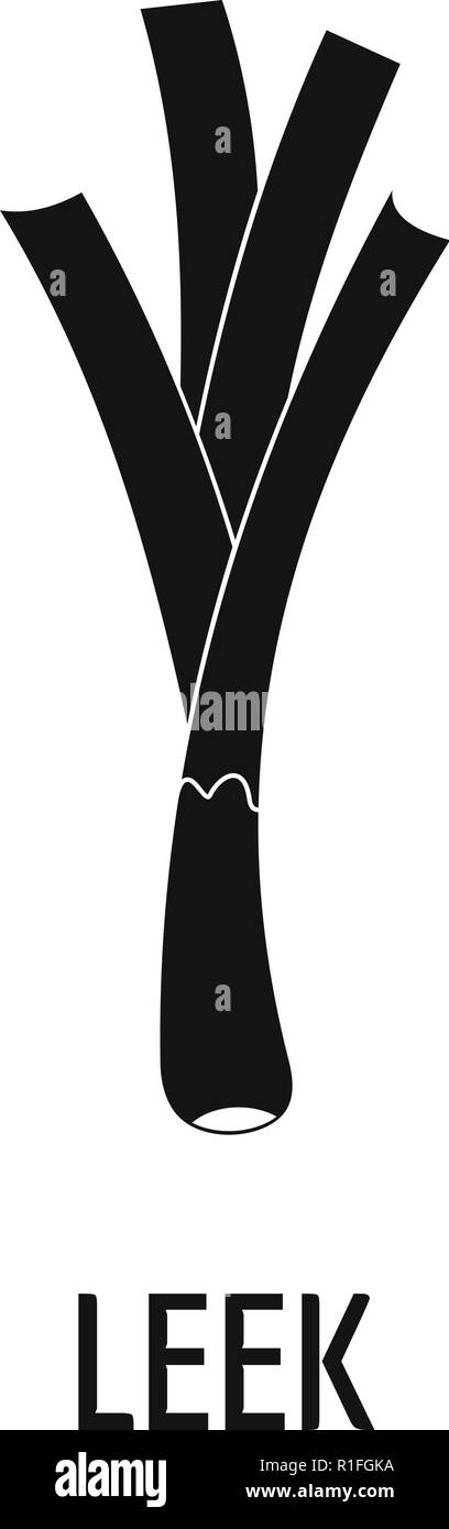 Leek plant icon black Stock Vector Images - Alamy