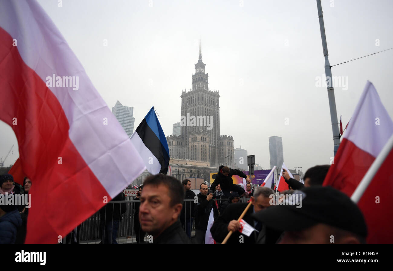 Warsaw, Poland. 11th Nov, 2018. celebration of the 100th anniversary of ...
