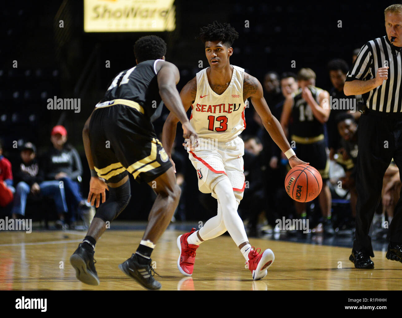 Kent, Washington, USA. 11th Nov, 2018. Seattle guard MORGAN MEANS (13 ...