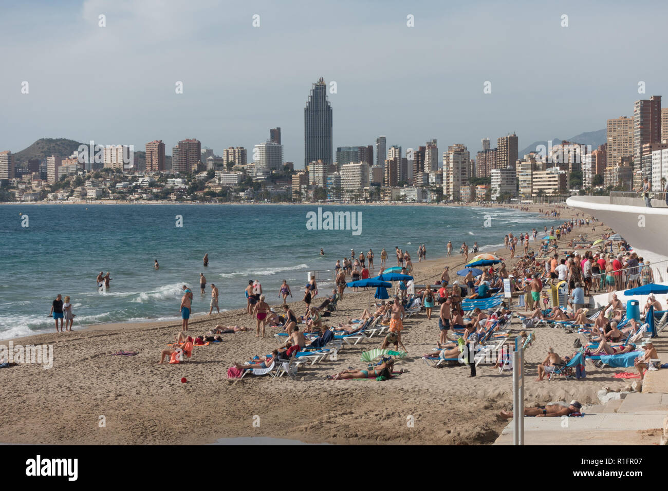 Benidorm, Costa Blanca, Spain 12th November 2018. Snow bird holiday ...