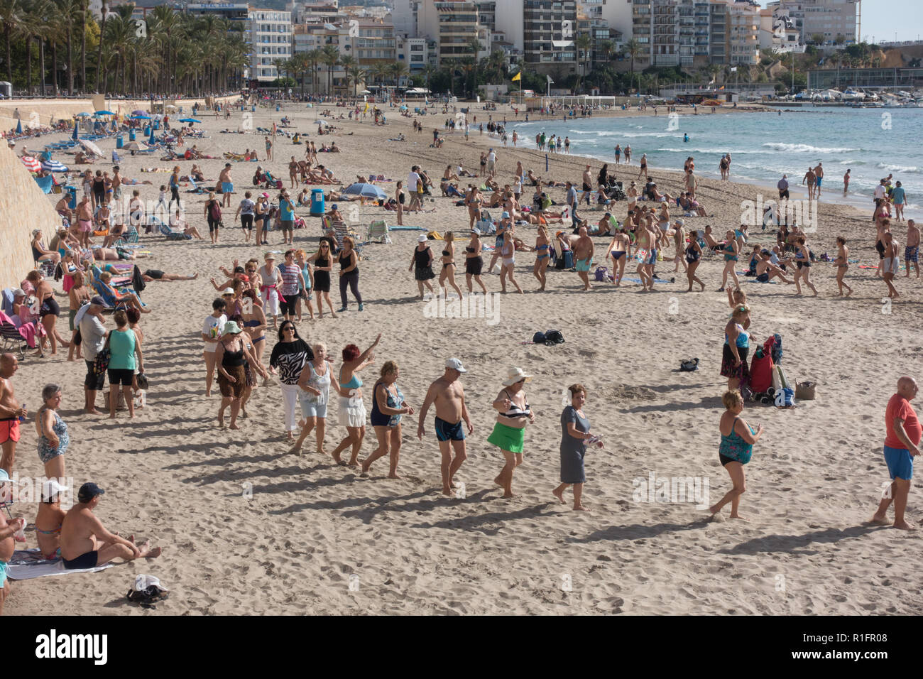 Benidorm, Costa Blanca, Spain 12th November 2018. Snow bird holiday ...
