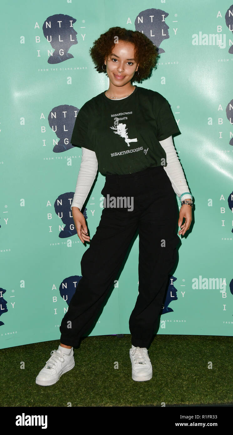 London, UK. 12th November, 2018. Talia Grant attend The Diana Award ...