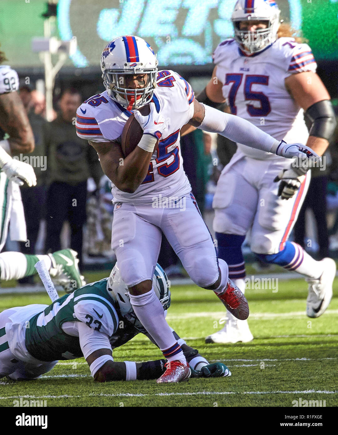 East Rutherford, New Jersey, USA. 11th Nov, 2018. Buffalo Bills running ...