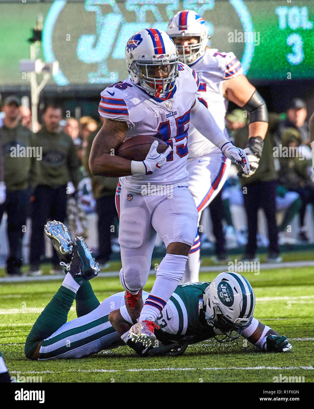East Rutherford, New Jersey, USA. 11th Nov, 2018. Buffalo Bills running ...