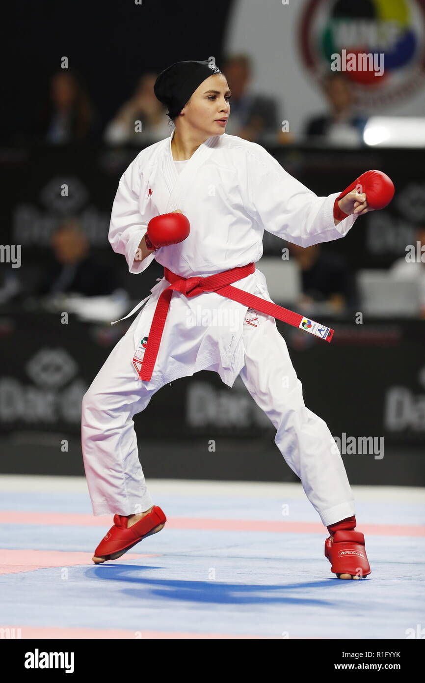 Madrid, Spain. 10th Nov, 2018. Sara Bahmanyar (IRI) Karate : Female ...