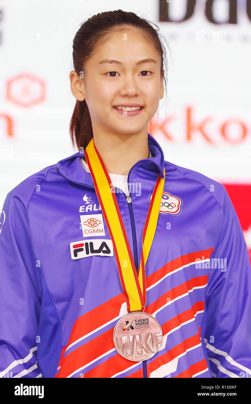 Madrid, Spain. 10th Nov, 2018. Wen Tzu-yun (TPE) Karate : Medal Award ...