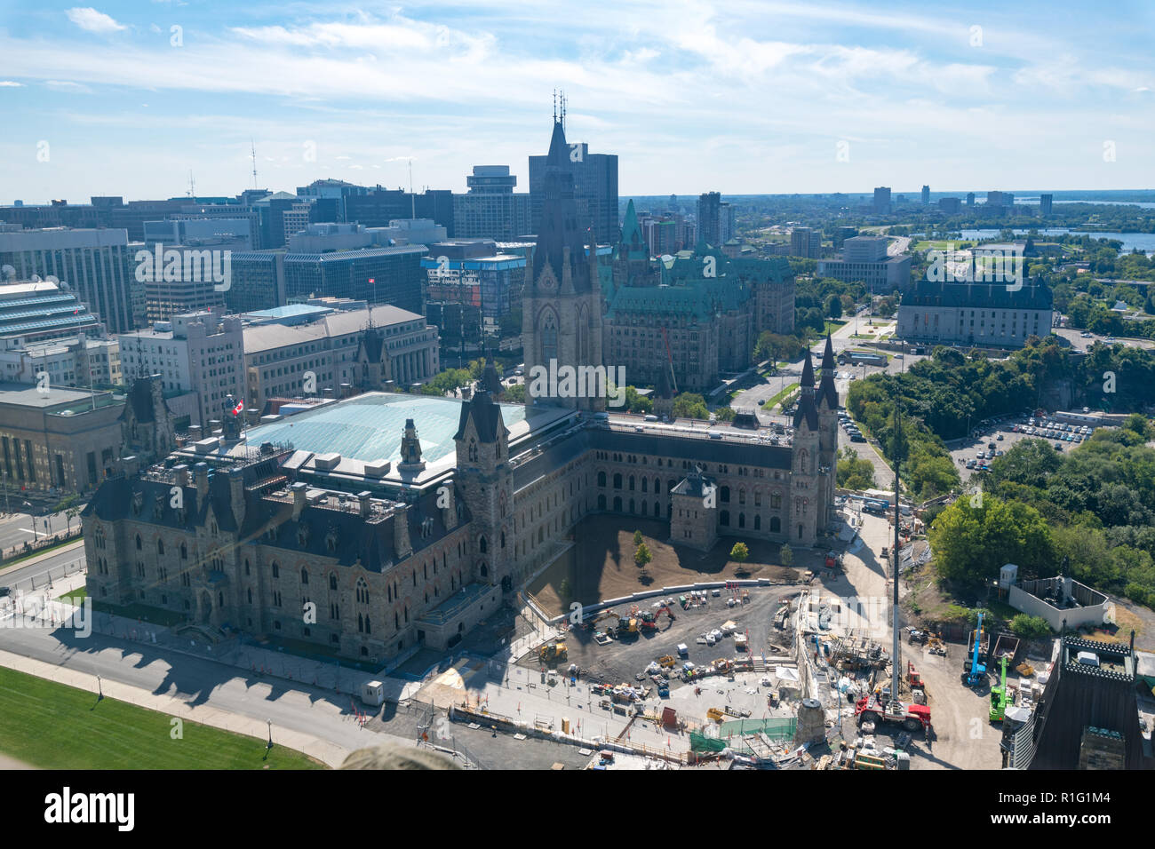View of West Block from Bell Tower, Parliament Building, Ottawa, Canada ...
