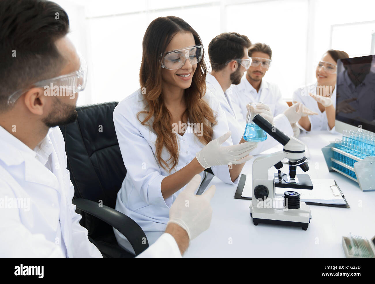 laboratory staff in the workplace Stock Photo - Alamy