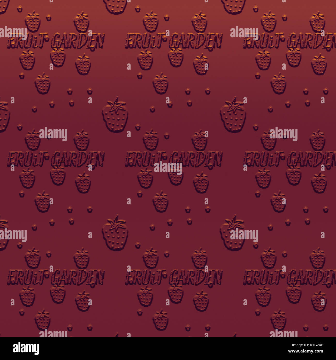 Autumn Theme artwork. Embossed strawberry design for Greetings, Card ...