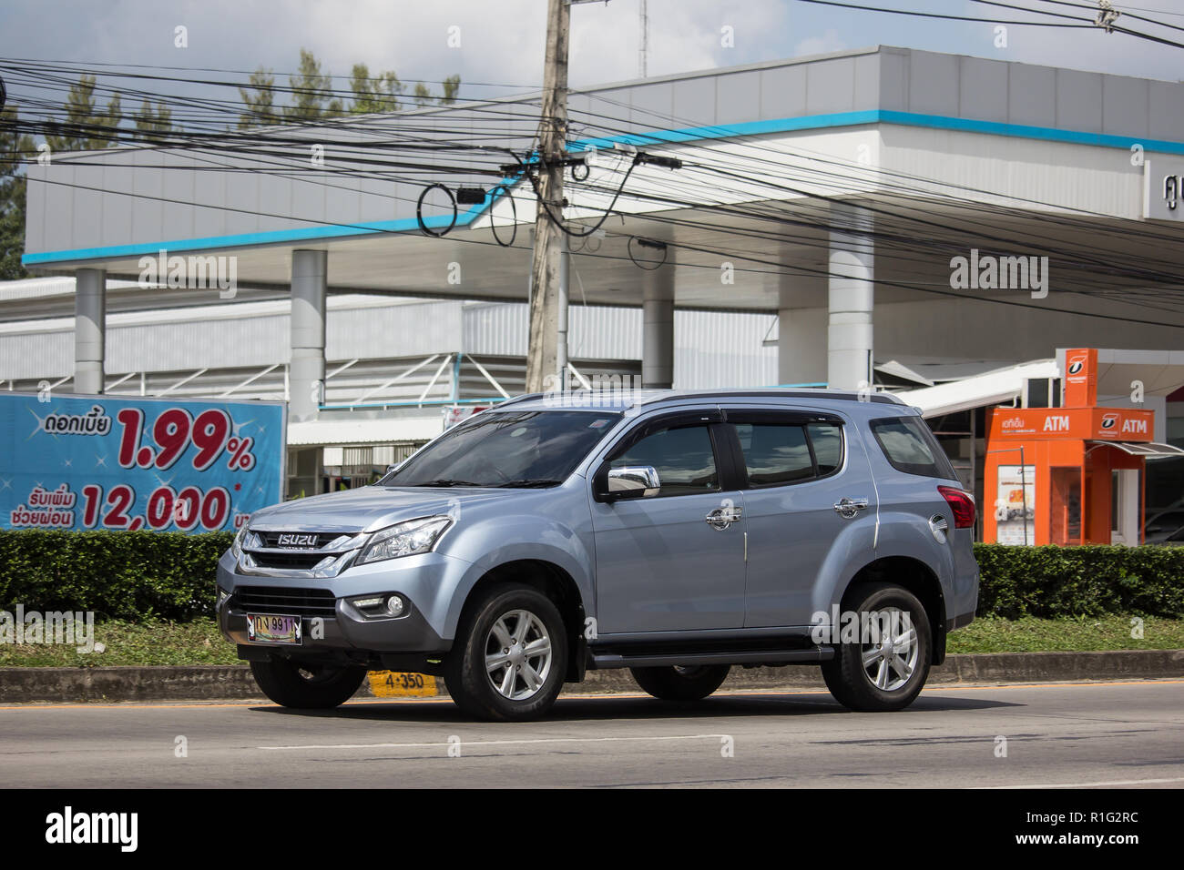 Chiangmai, Thailand - October 30 2018: Private SUV car Isuzu Mu x Mu-x ...