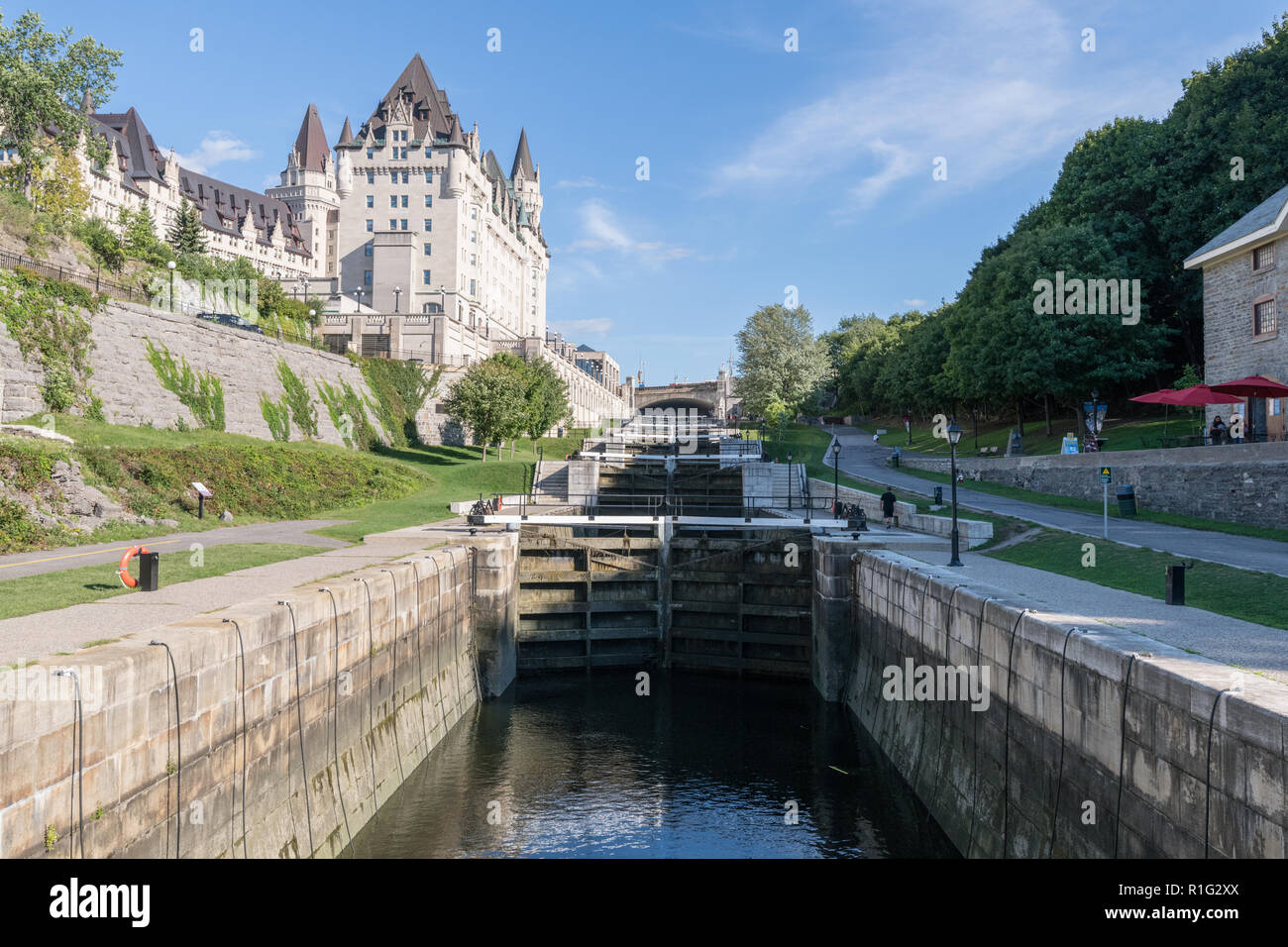 Rideau Canal Locks in Ottawa City, Ontario, Canada Stock Photo - Alamy