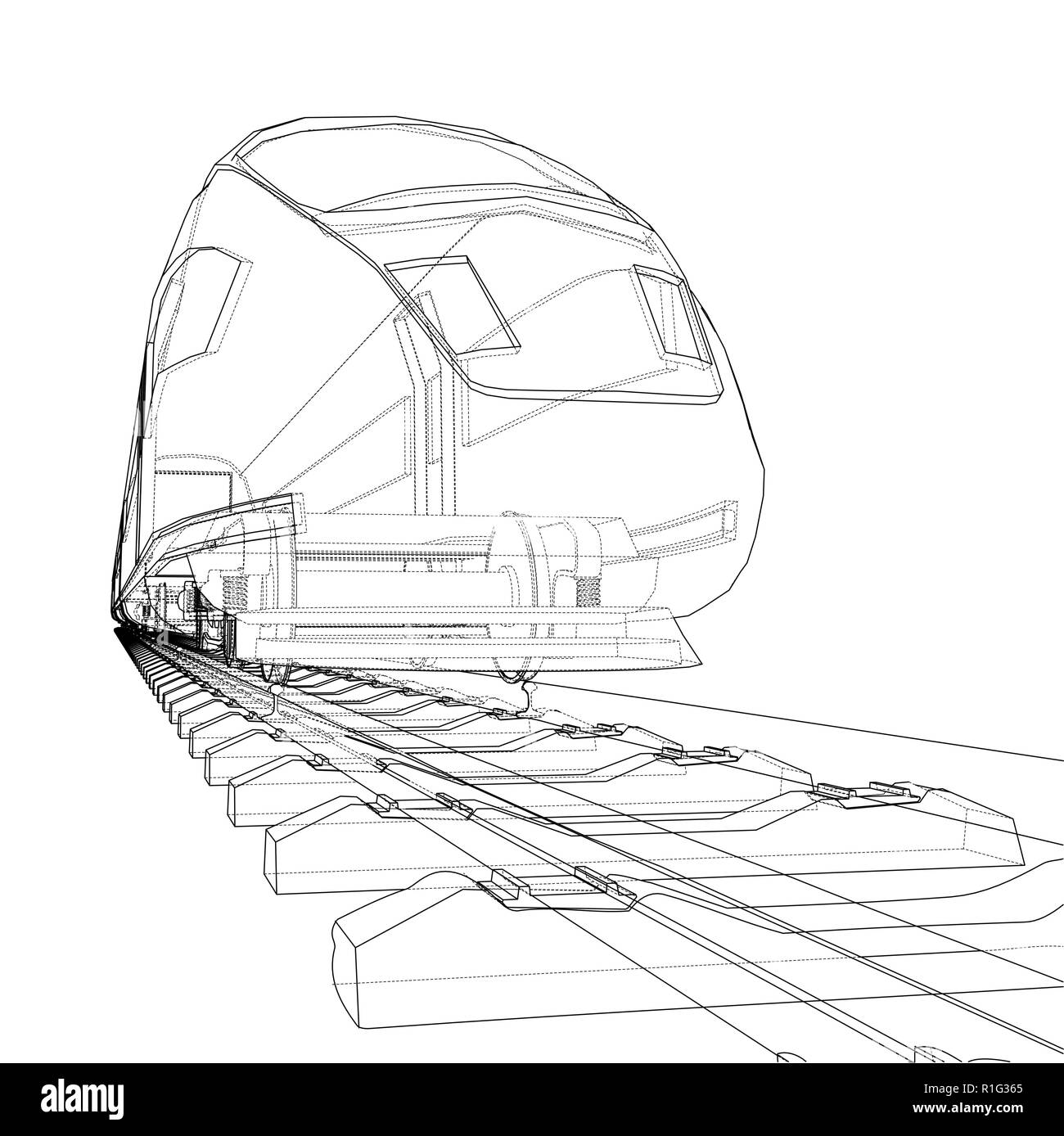 Modern speed train concept. Vector Stock Vector Image & Art - Alamy