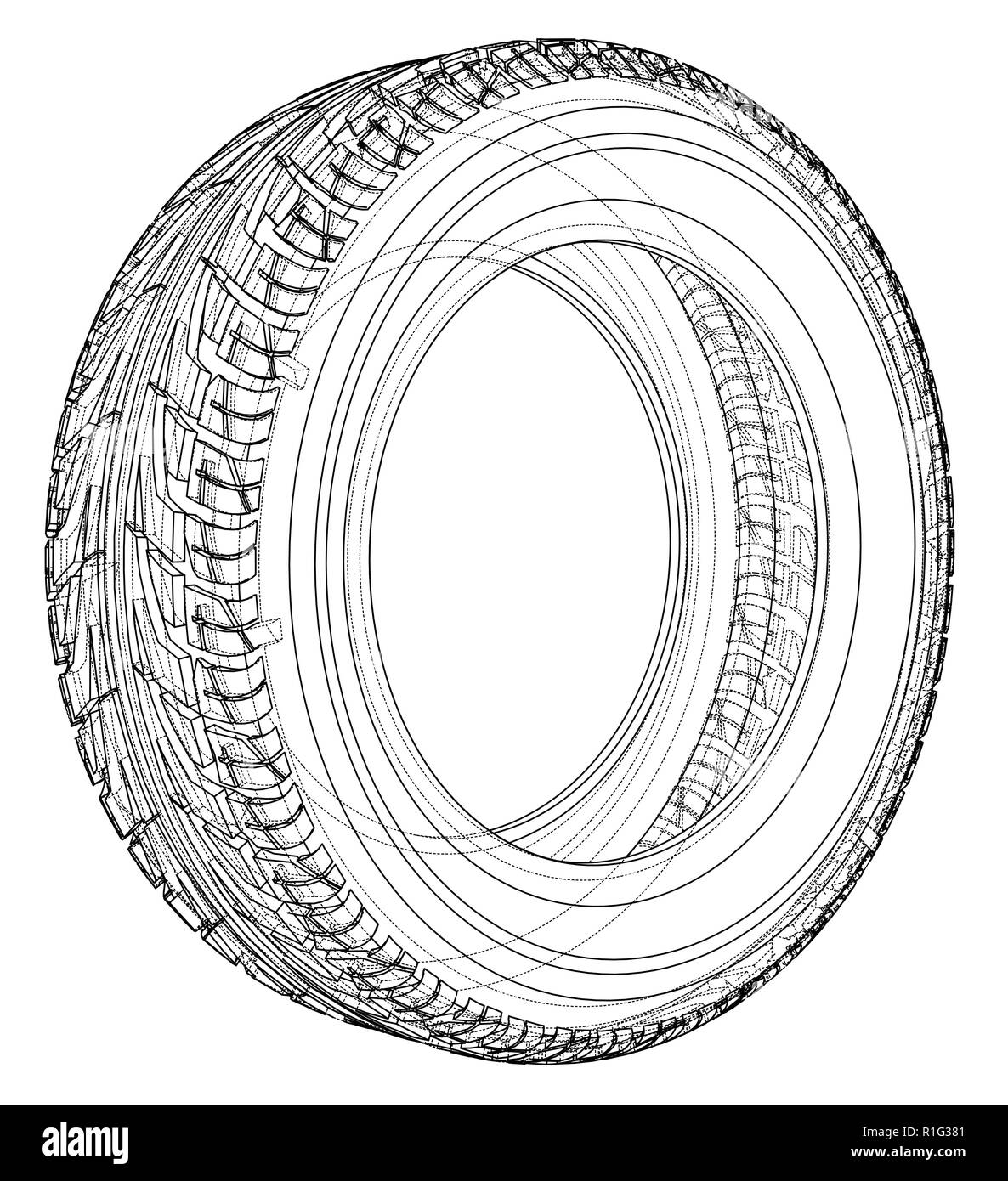 3d rendering tire Stock Vector Images - Alamy