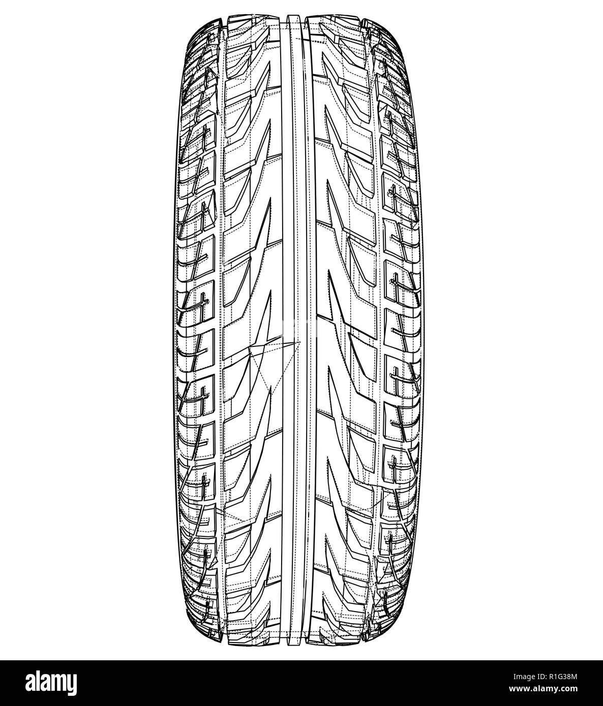 3d rendering tire Stock Vector Images - Alamy