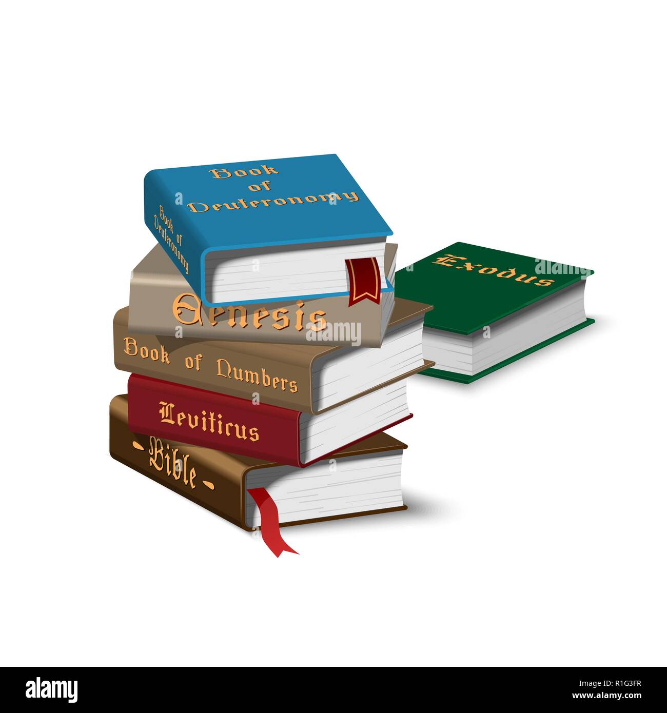 Isometric books stack Stock Vector Image & Art - Alamy